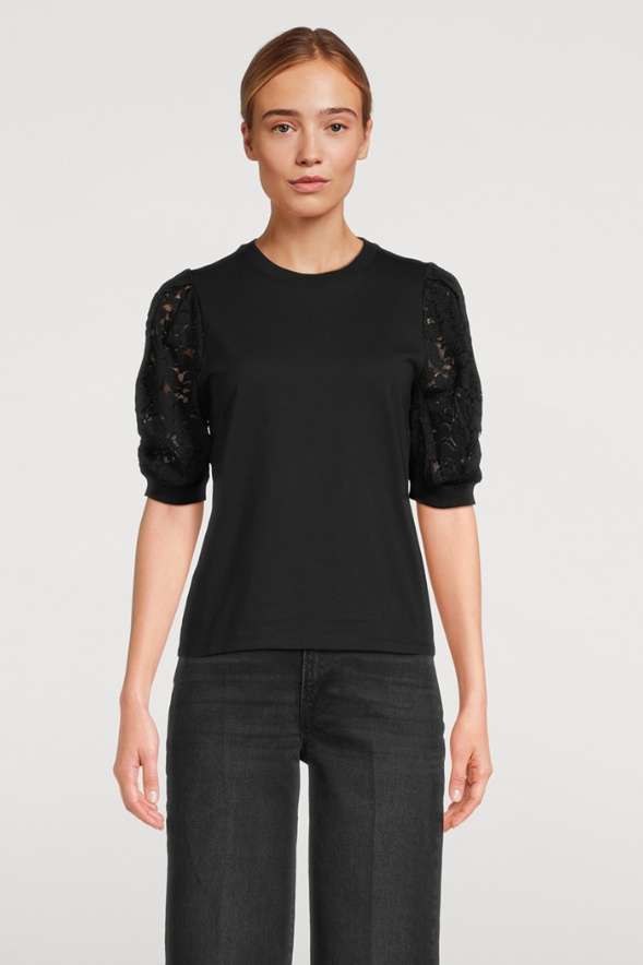 Lace Sleeve Frankie Tee - Frame – Tocca Finita